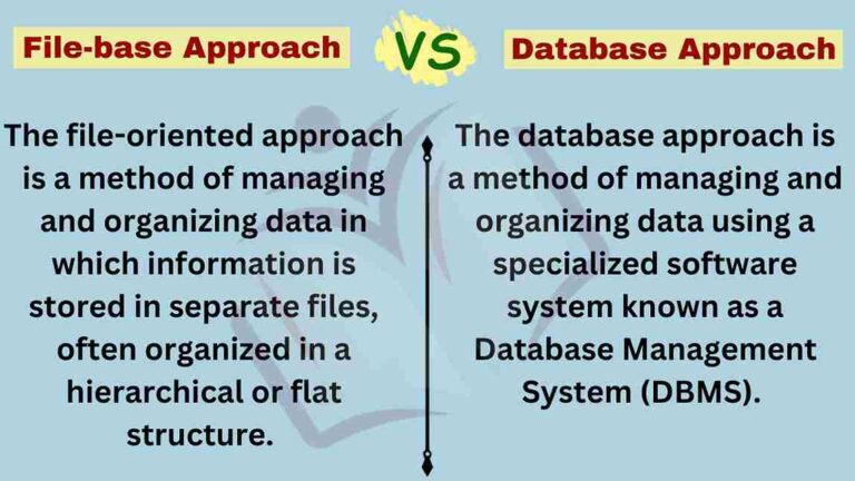 Difference Between File Based Approach And Database Approach 5223